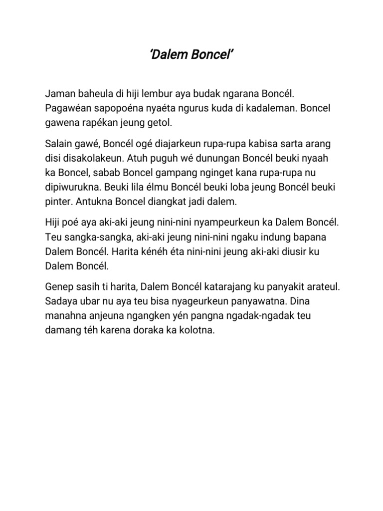 Dalem Boncel’-WPS Office | PDF