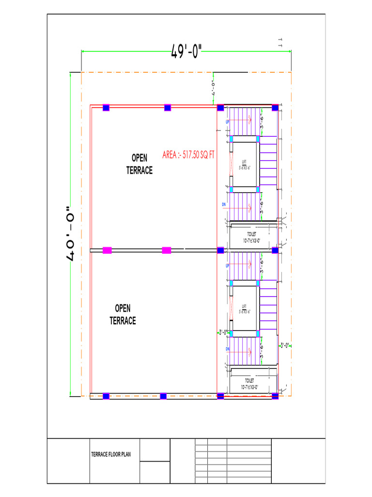 Terrace Floor Plan for Residence | PDF