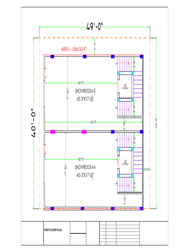 FIRST FLOOR AREA (50'X80')-BACK SIDE PLAN | PDF
