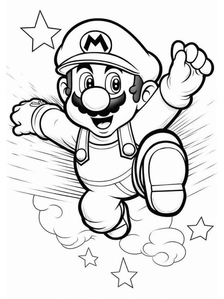 Mario Colouring Page | PDF