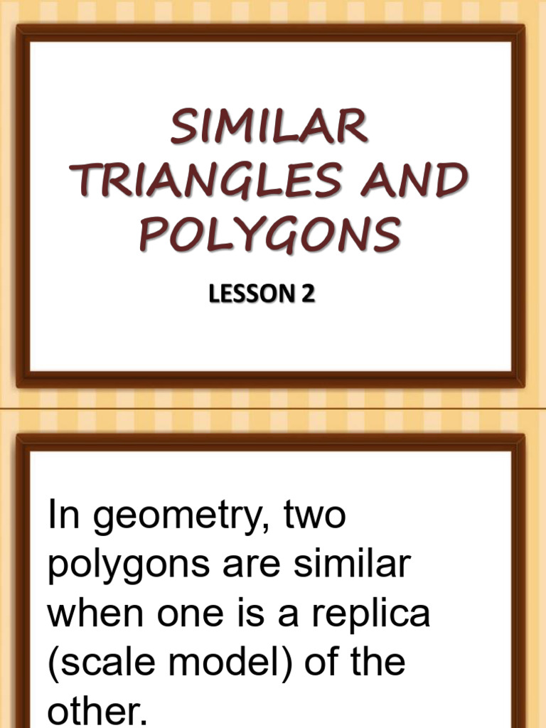 Similar Triangles and Polygons | PDF | Triangle | Elementary Geometry