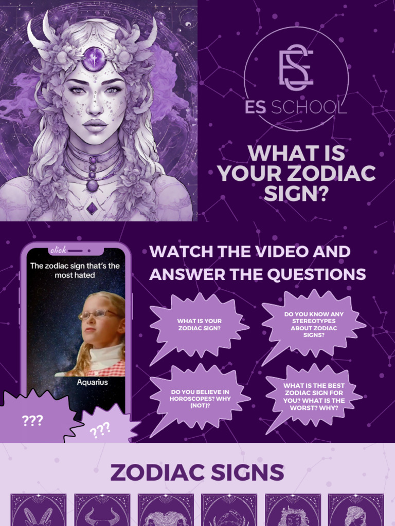 What Is Your Zodiac Sign B1+ - B2+ | PDF | Astrological Sign | Zodiac