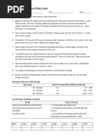 4 Stage Static Test | PDF | Balance (Ability) | Causes Of Death