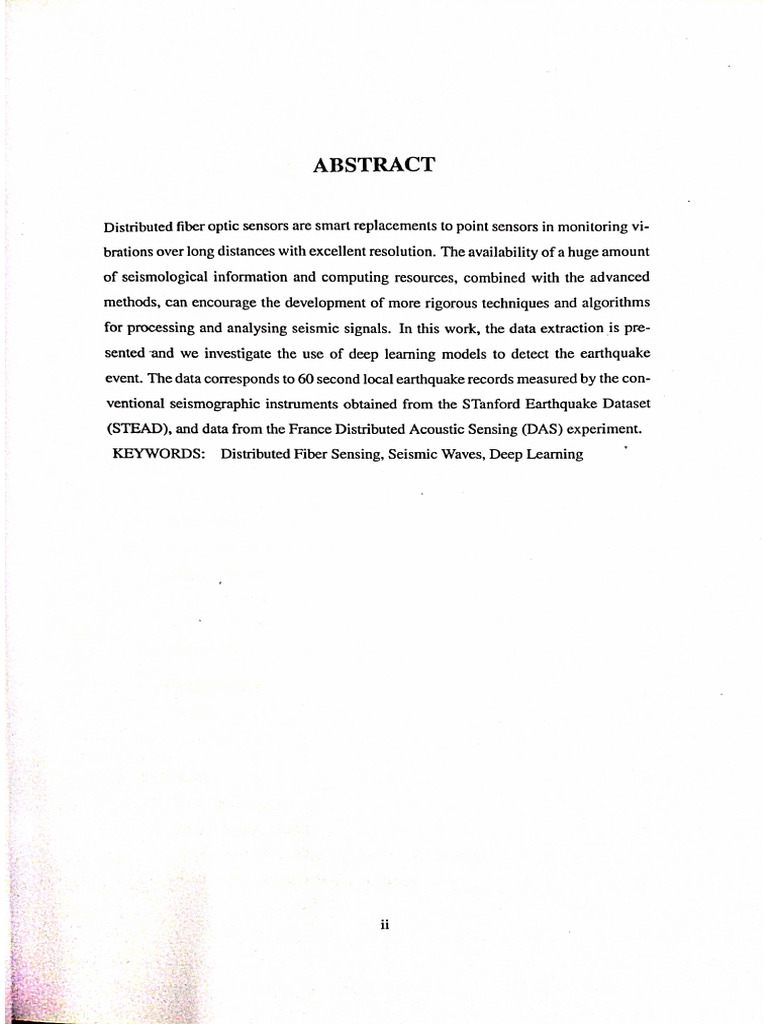 DL Approaches For Earthquake Detection Using Distributed Acoustic ...