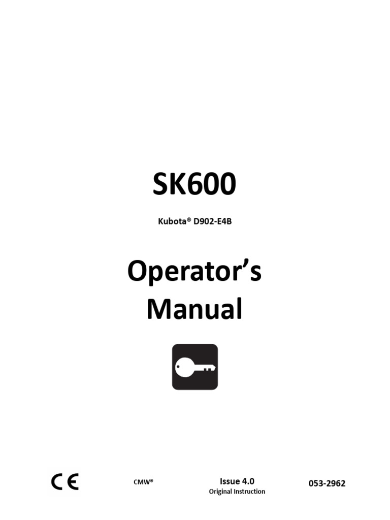 SK600 Operator's Manual (ID0427832 - 05 - SVC) | PDF | Personal Protective Equipment | Engines