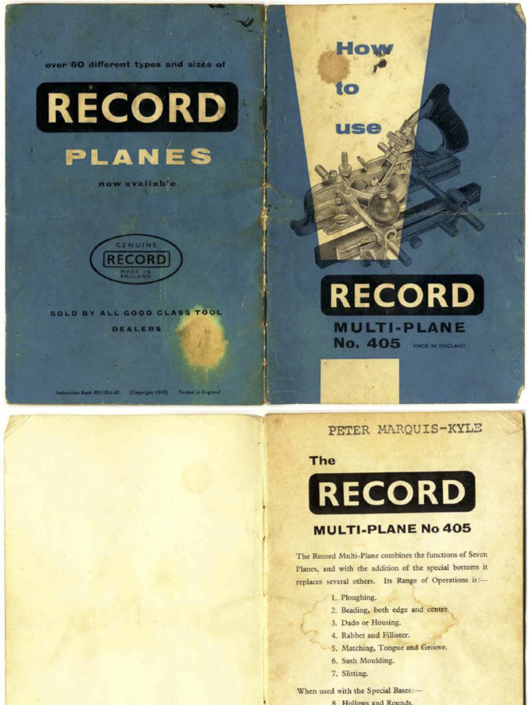 Manual Record No 405 | PDF | Manufactured Goods | Tools
