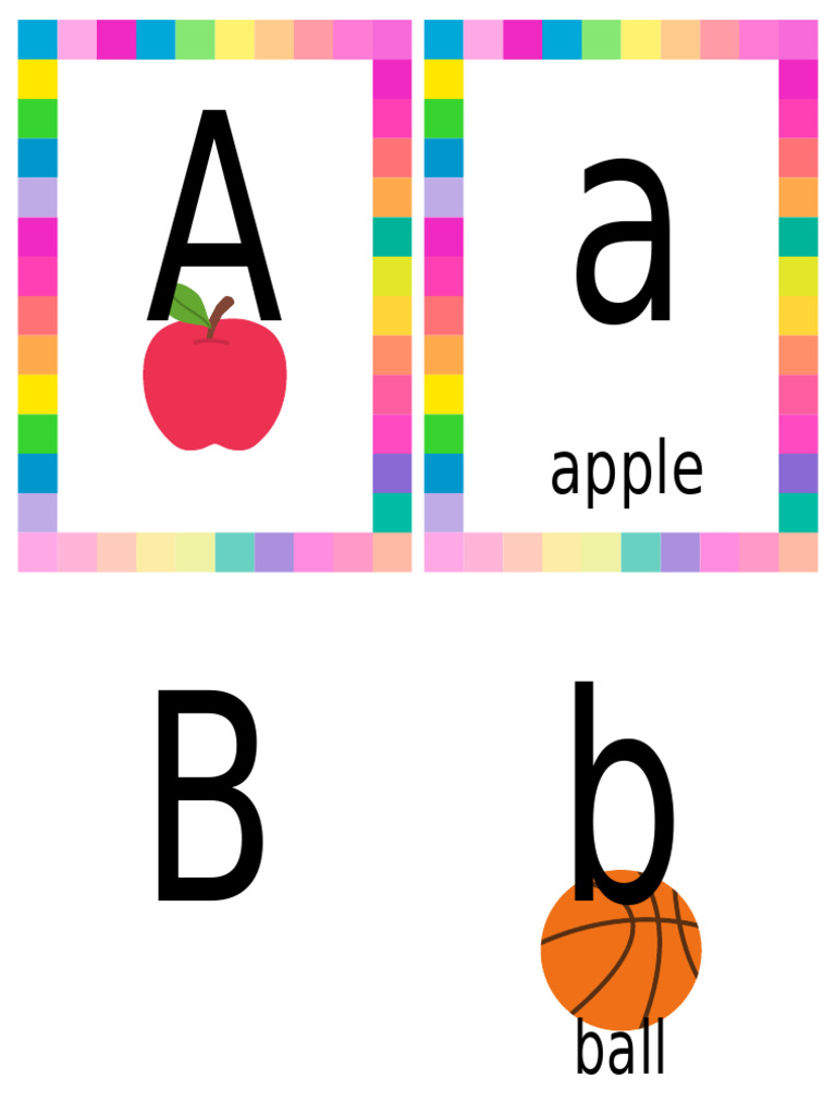 Colorful Illustrative Alphabet Flashcards - 20240719 - 114322 - 0000 | PDF