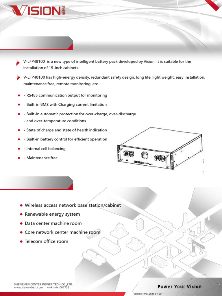 V LFP48100 Vision Battery Datasheet - 2024 12 26 070436 - RMMJ | PDF ...