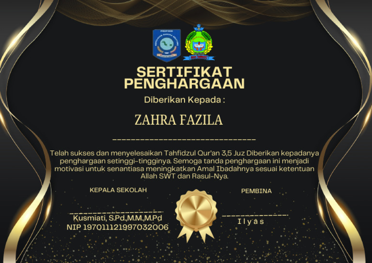 Sertifikat Tahfiz | PDF