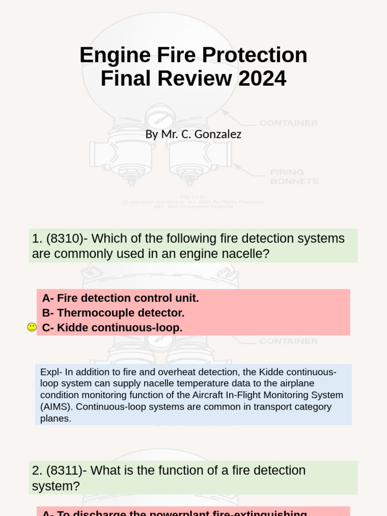 4 - Engine Fire Protection Final Review 2024 | PDF | Fires | Thermocouple