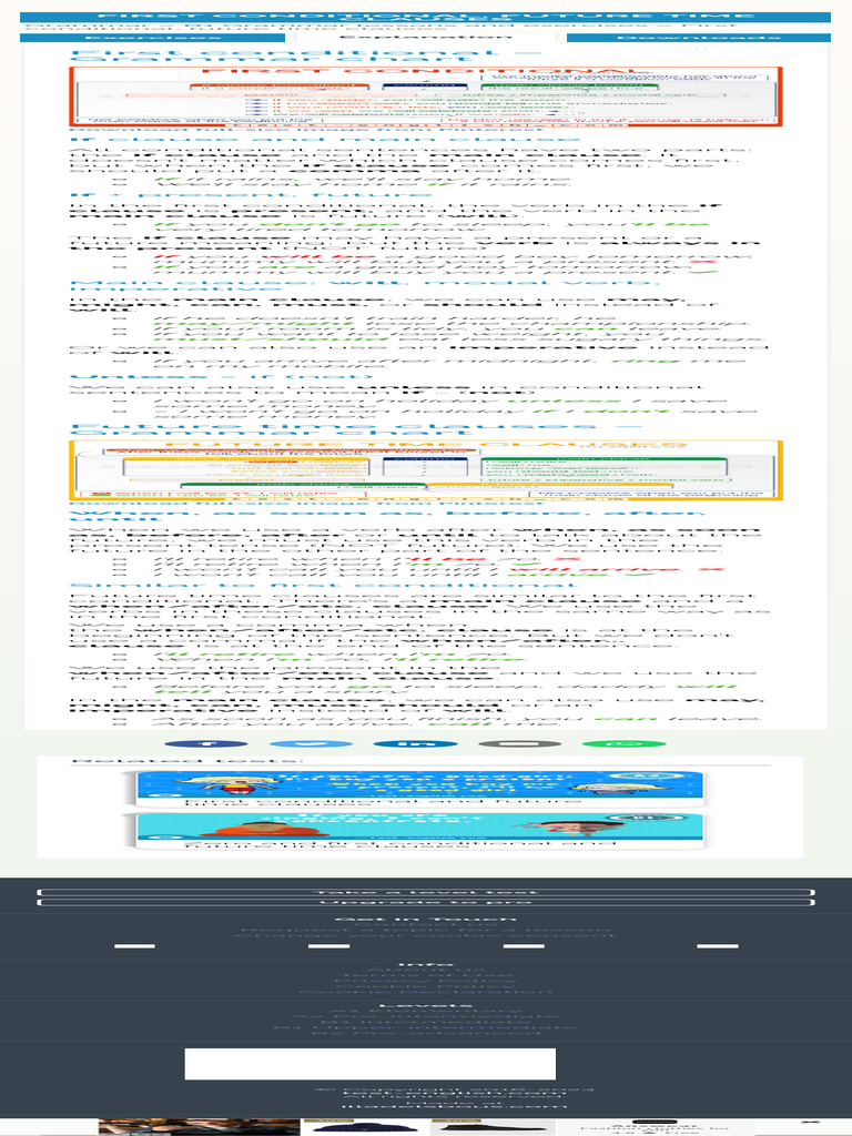First Conditional, Future Time Clauses - Test-English | PDF | Clause ...