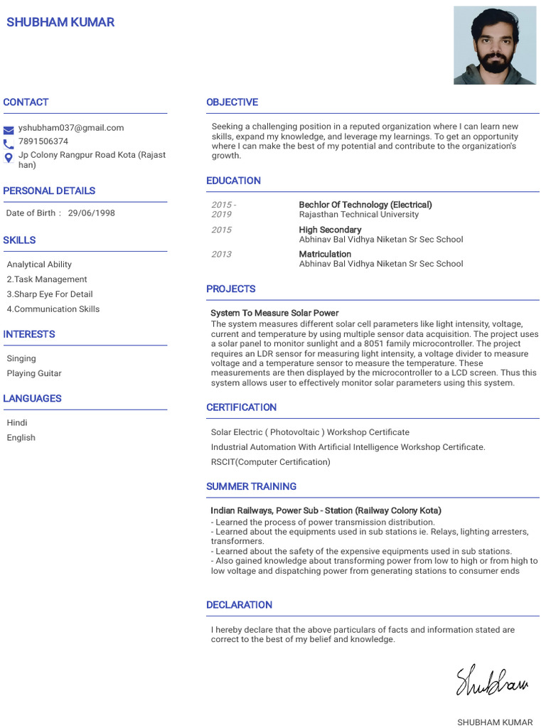 SHUBH_NEW | PDF | Solar Cell | Sensor