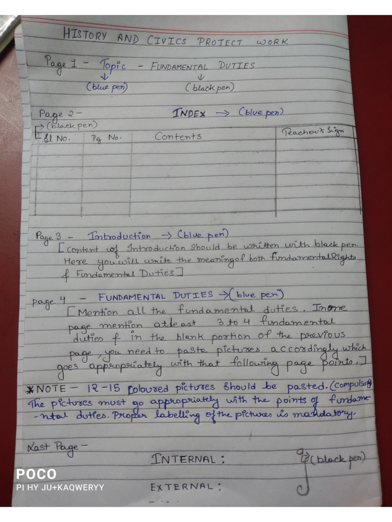 Draft of History &civics Project Work Grade 9 | PDF