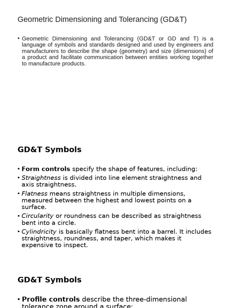 Geometric Dimensioning and Tolerancing (GD&T | PDF | Coordinate System | Geometry