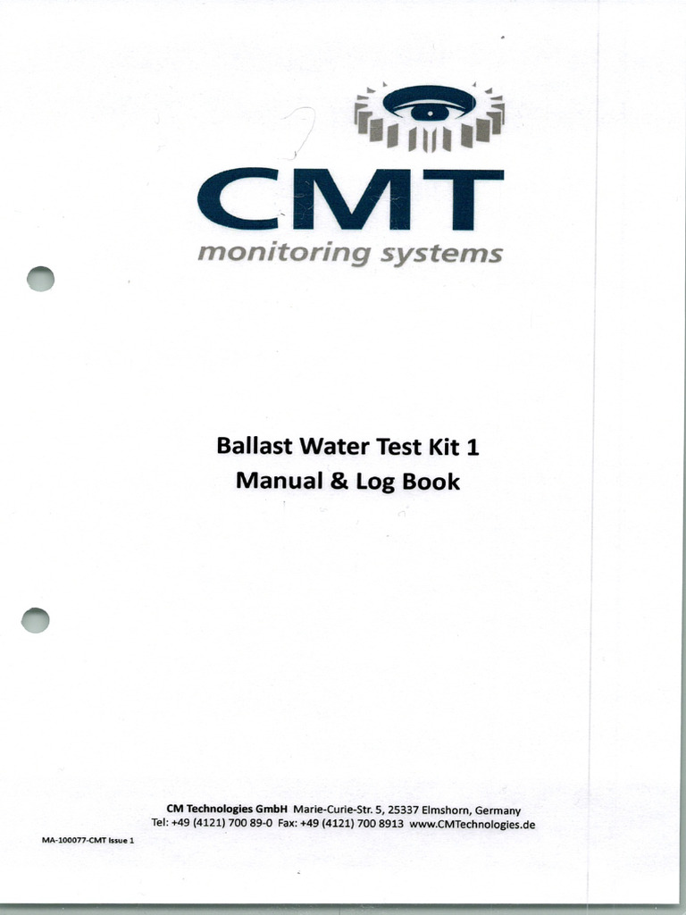 Ballast Water Test Kit 1_manual | PDF
