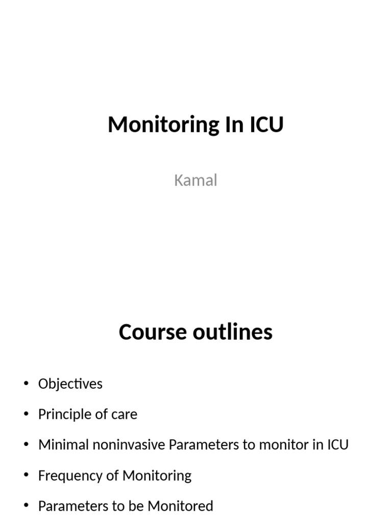 ICU Monitoring: Noninvasive Guide | PDF