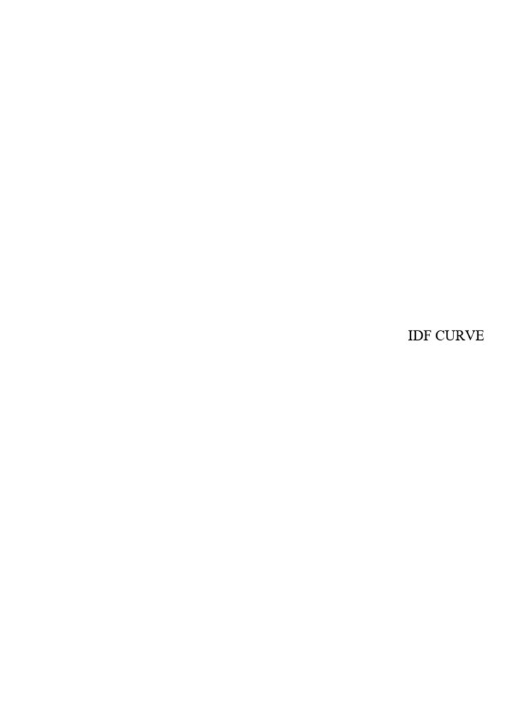 Idf Curve | PDF