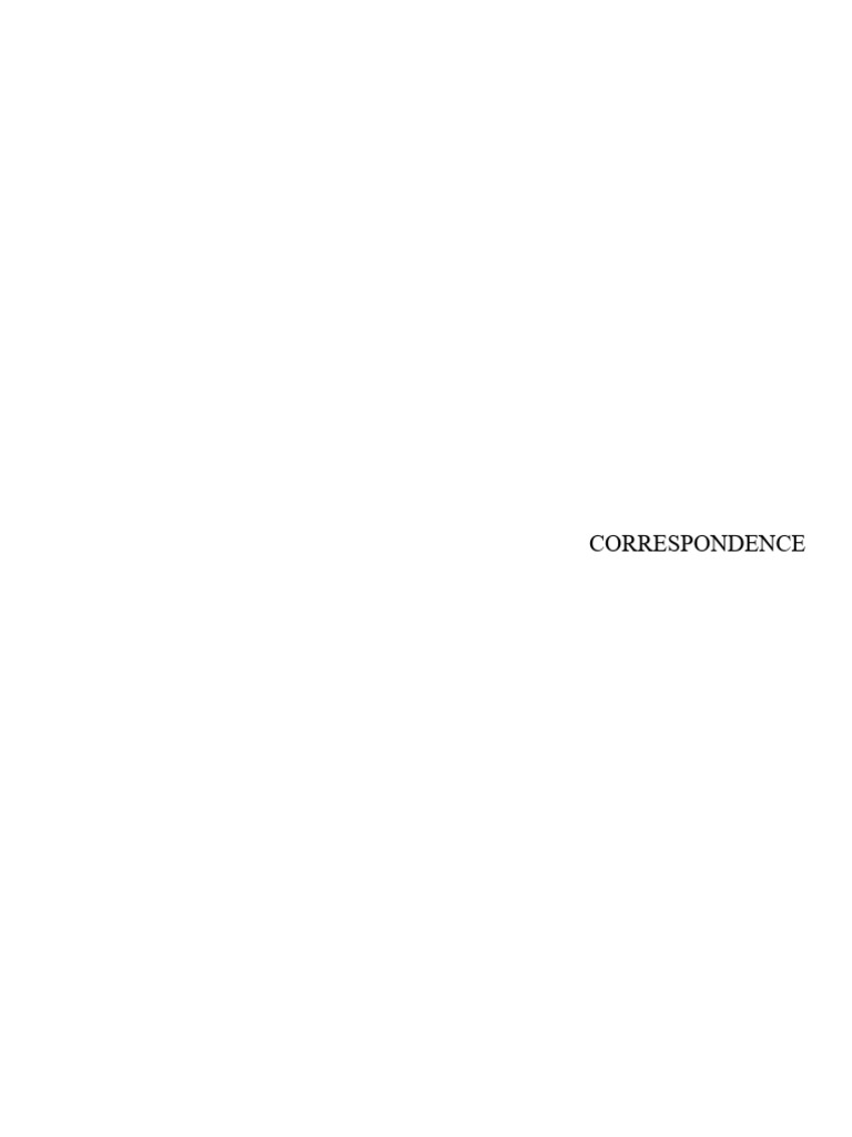 Correspondence | PDF