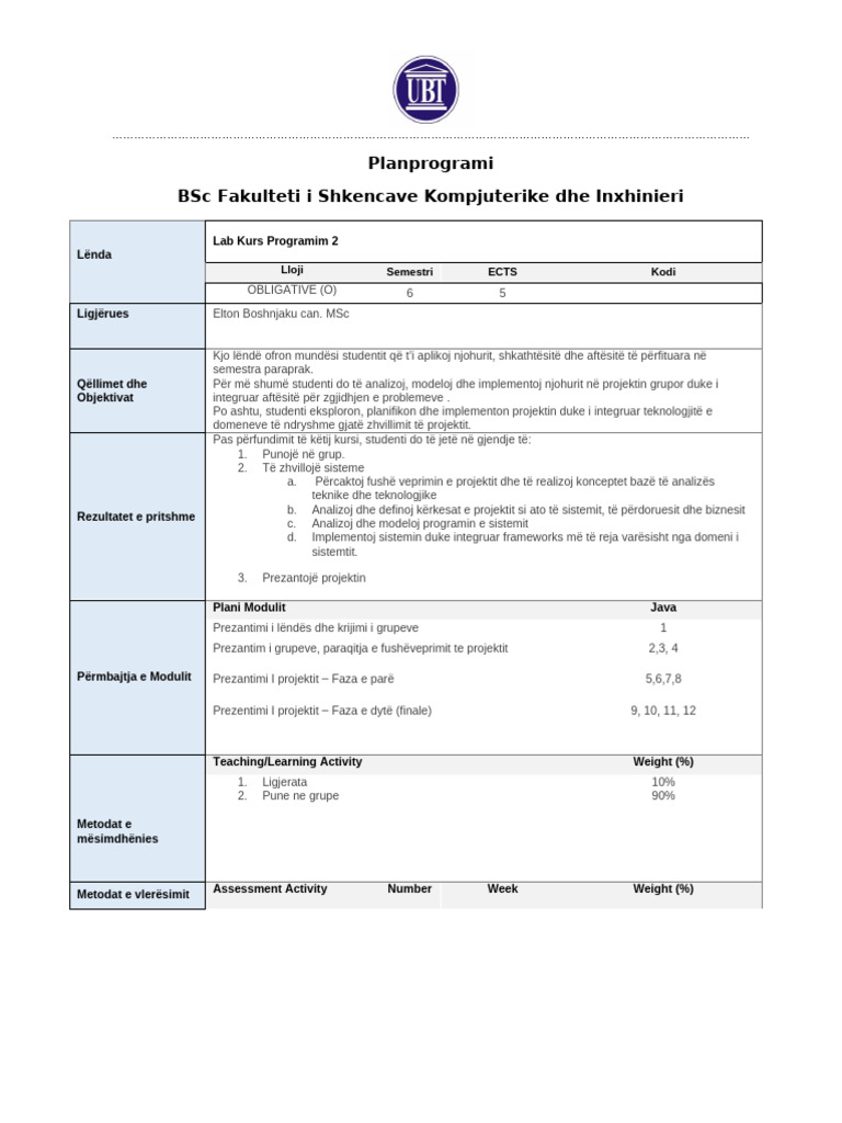Planprogrami - LAB 2 | PDF