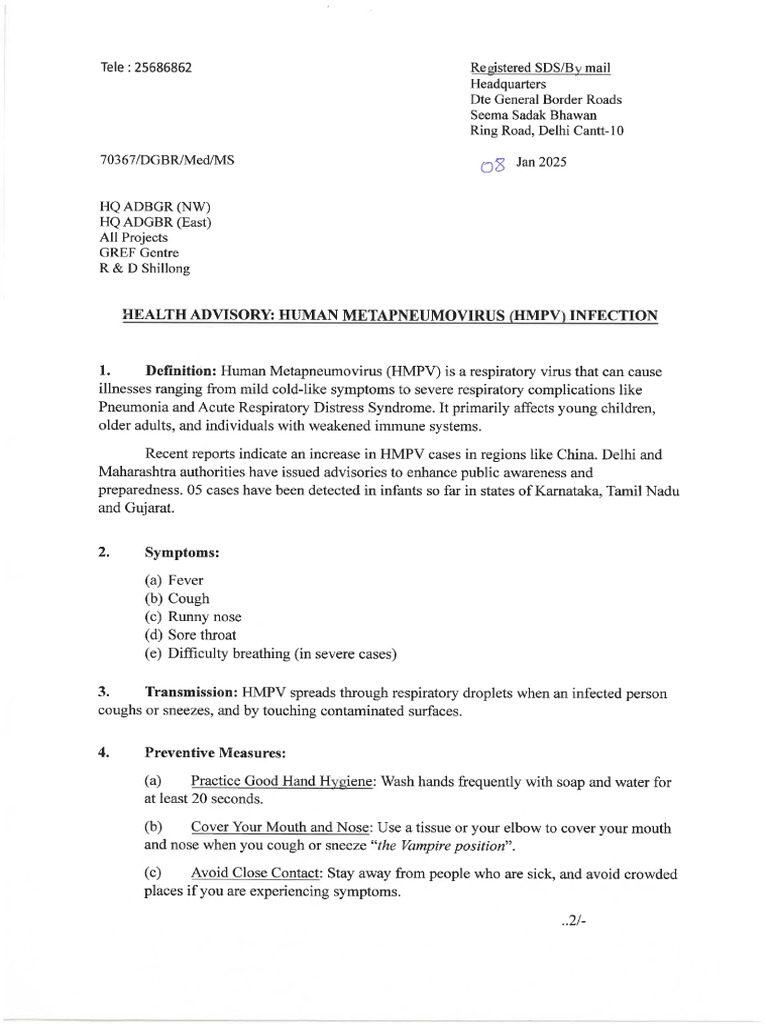 Dgbr-Health Advisory | PDF