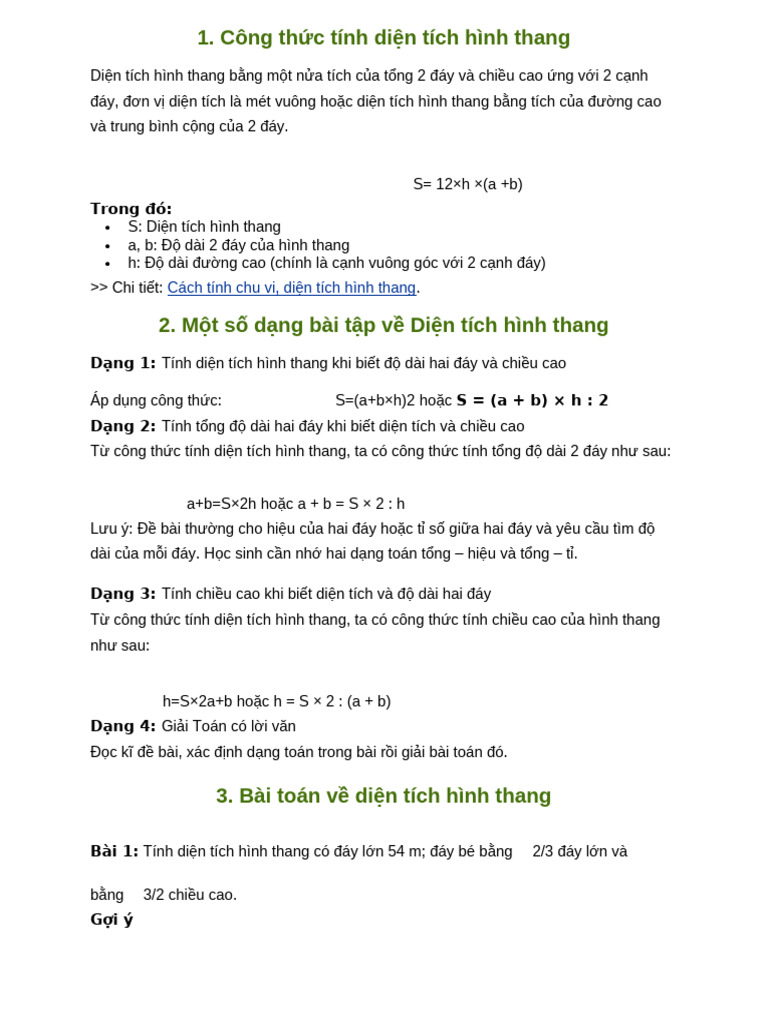 BT VỀ HÌNH THANG L5 | PDF