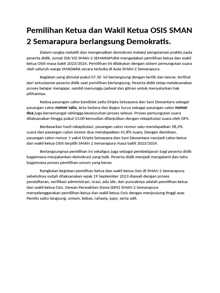 Berita Utama Mading | PDF