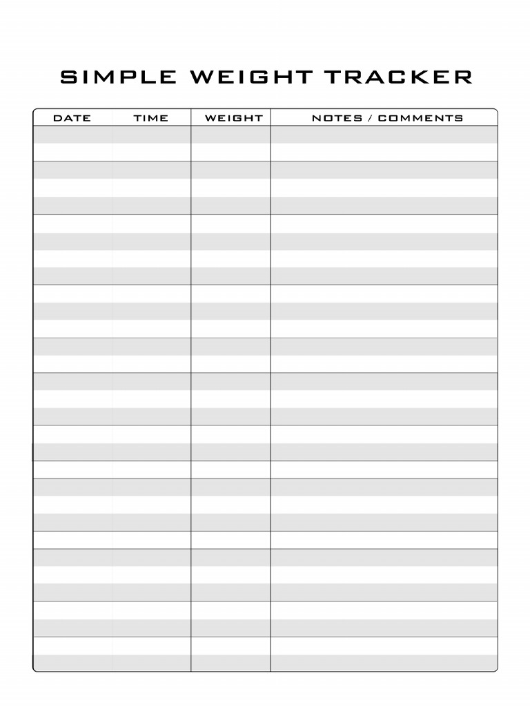 Simple Weight Tracker | PDF
