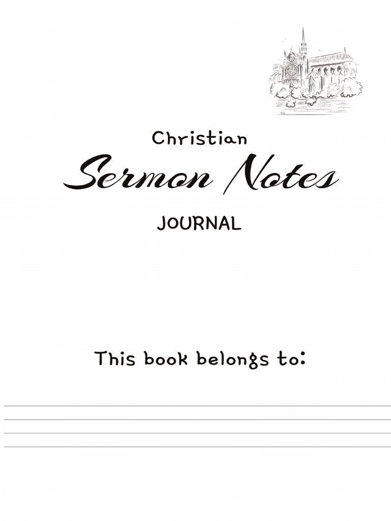 sermon notes journal_6x9_150p_bleed_bw | PDF