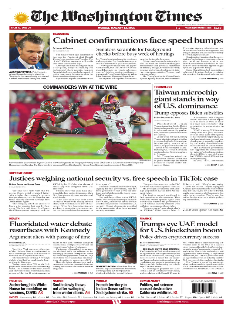 The Washington Times - January 13, 2025 | PDF | Donald Trump | American ...