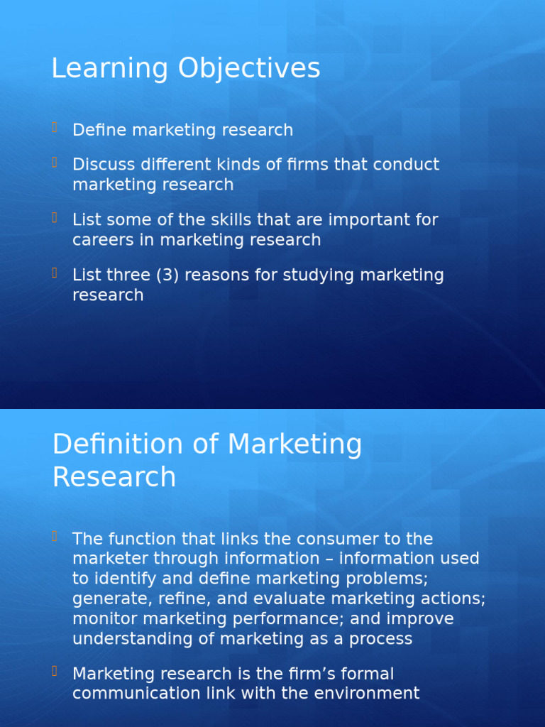 Chapter 01 Introduction To Marketing Research | PDF | Marketing ...