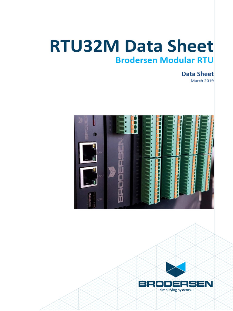 Brodersen RTU32M Data Sheet | PDF | Relay | Programmable Logic Controller