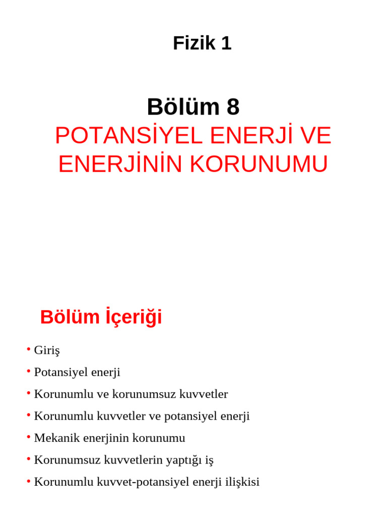 Fizik 1 Bolum 8 | PDF