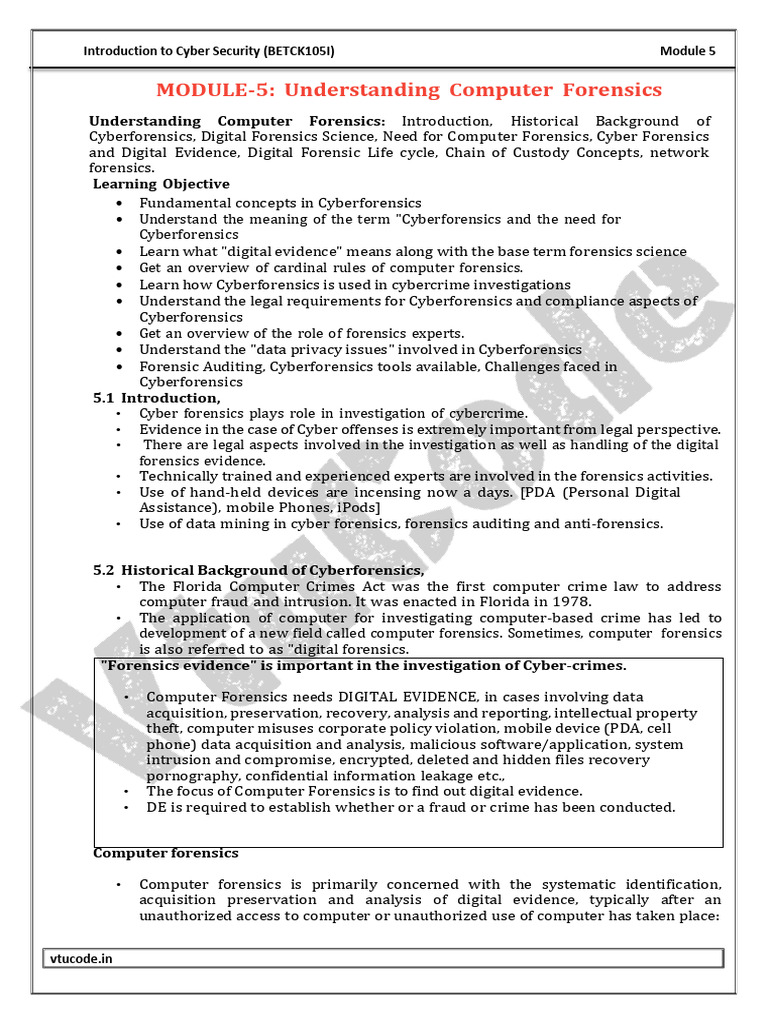 @vtucode.in-BETCK105l-module-5-2022-scheme | PDF | Digital Forensics | Computer Forensics