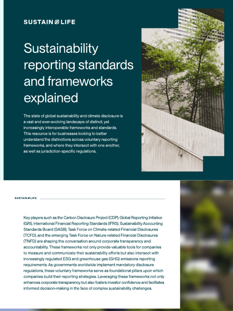 Sustain.life Frameworks & Regulations Guide | PDF | International ...