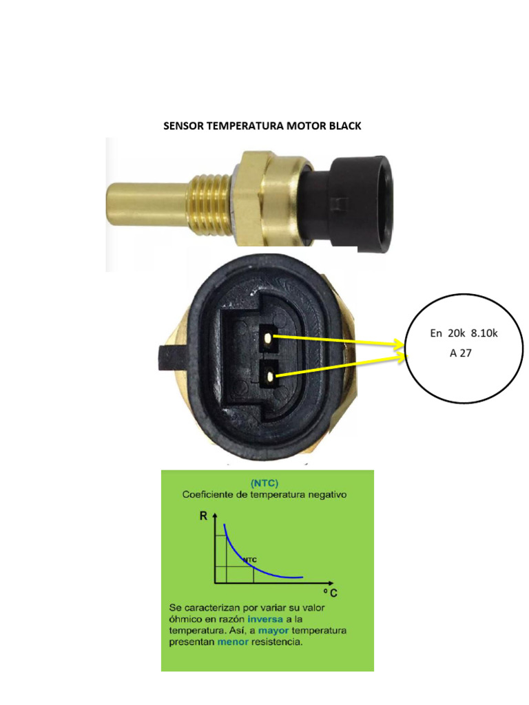 SENSOR TEMPERATURA MOTOR BLACK | PDF