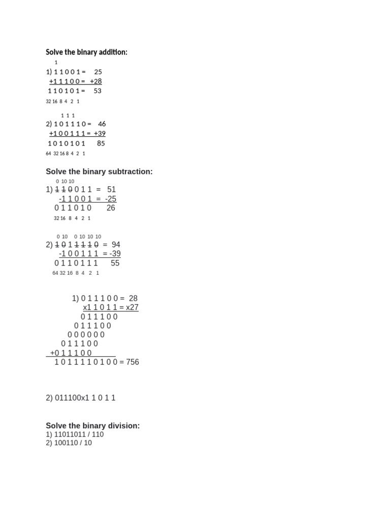Quiz in Binary MWF Aft. 3 To 4pm1 | PDF