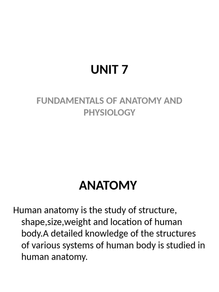 Unit 7 Fundamentals of Anatomy and Physilogy (Copy) | PDF | Lung | Artery