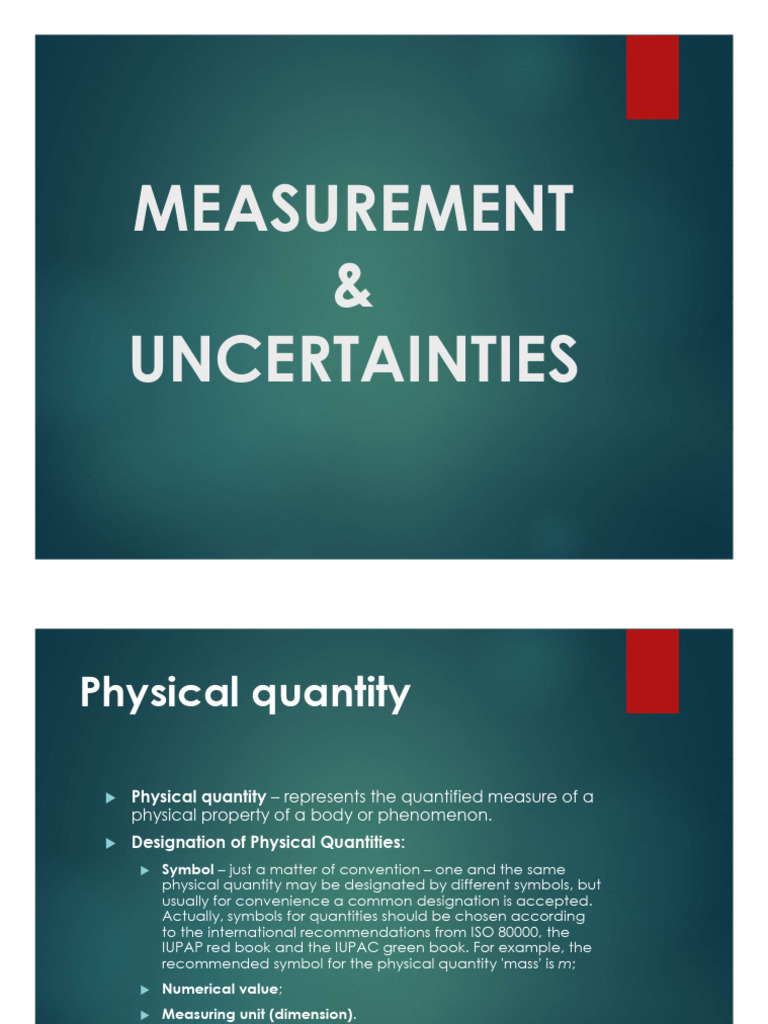 Measurement and Uncertainties | PDF | Observational Error | Errors And Residuals