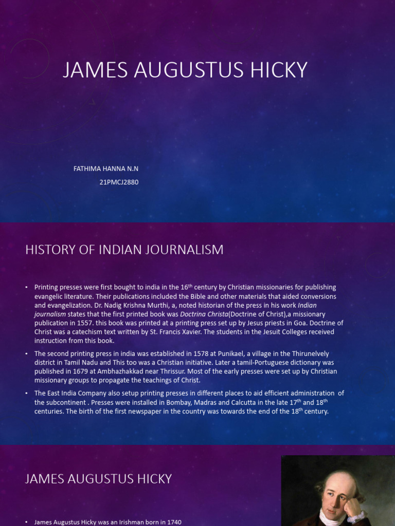 James augustus hicky | PDF | Newspapers