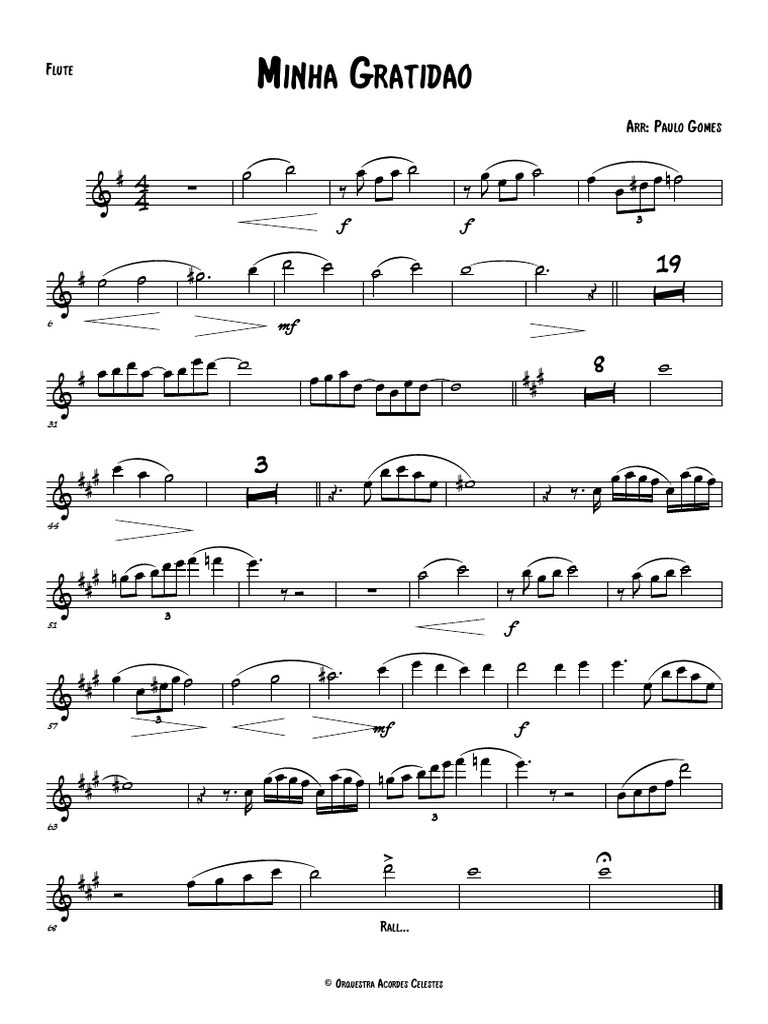 Minha Gratidão Flauta | PDF