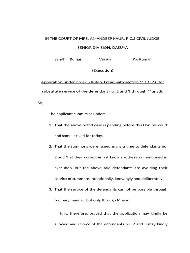 App. 5 Rule 20 Munadi | PDF