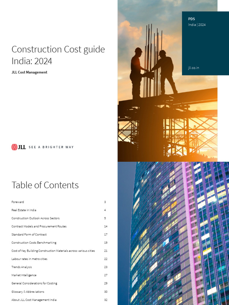 JLL Construction Cost Guide India 2024 | PDF | Infrastructure | Inflation