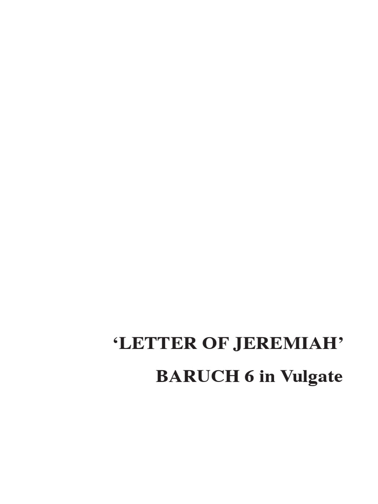 5_letter_of_jeremiah | PDF | Bible | Ancient Literature