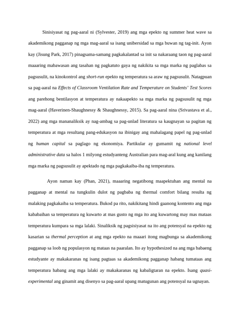 Fildis Rrl Pagtaas Ng Temperatura 1 | PDF