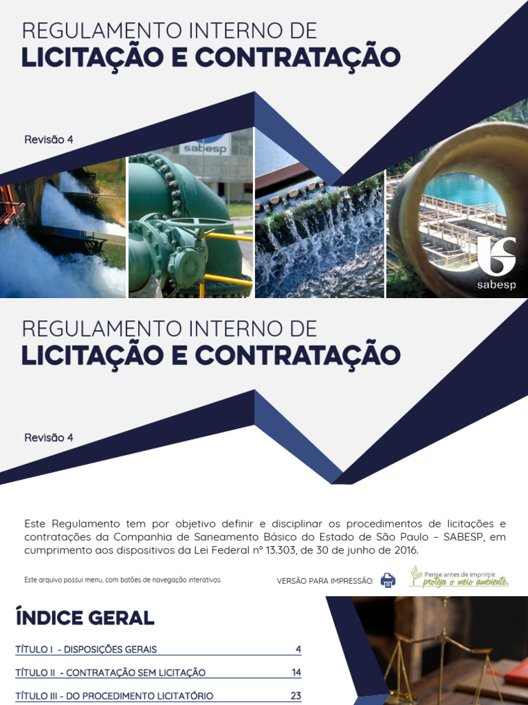 Regulamento Interno de Licitação e Contratação - Rilc - Sabesp ...
