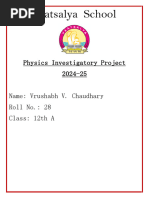 Physics Investigatory Project Class 12th | PDF | Transformer | Inductor