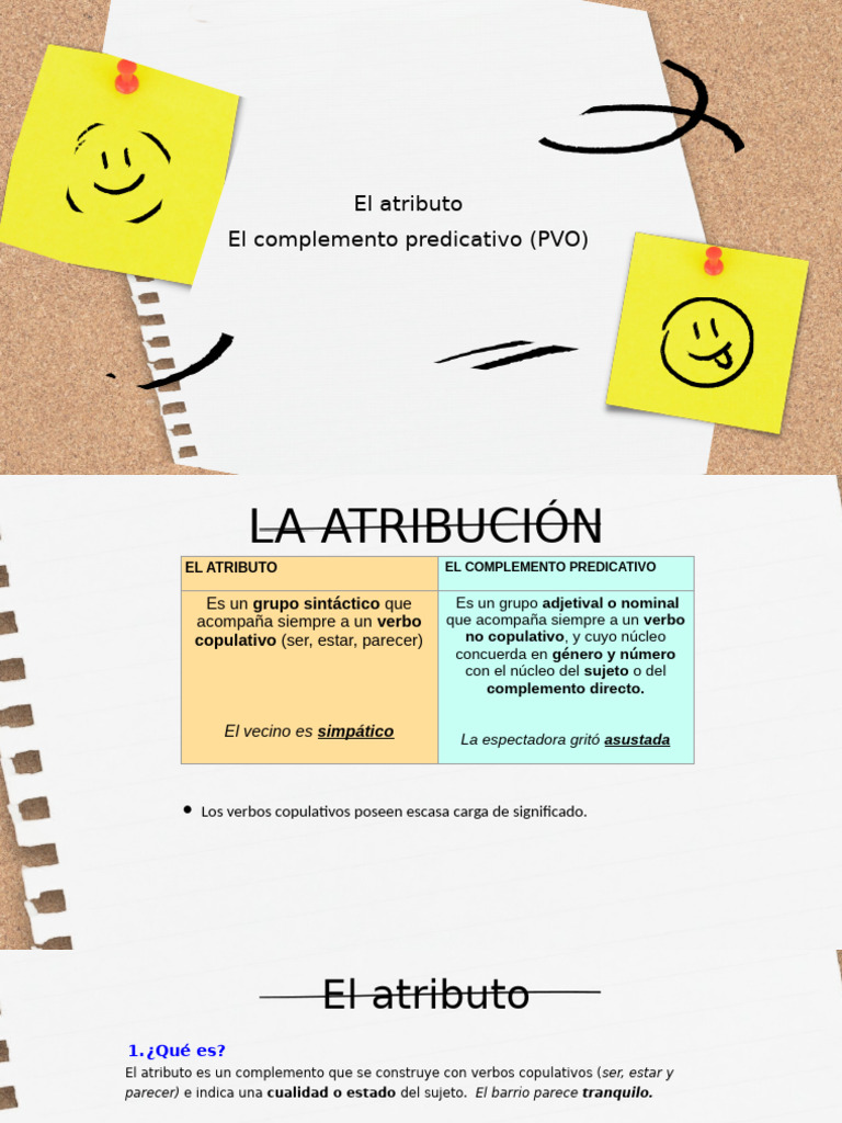 Atributo y PVO | PDF | Asunto (gramática) | Verbo