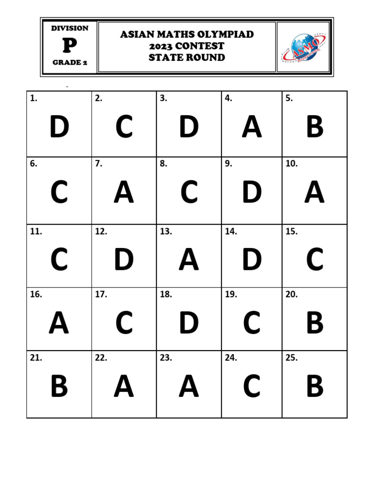 Answer Maths G2 | PDF