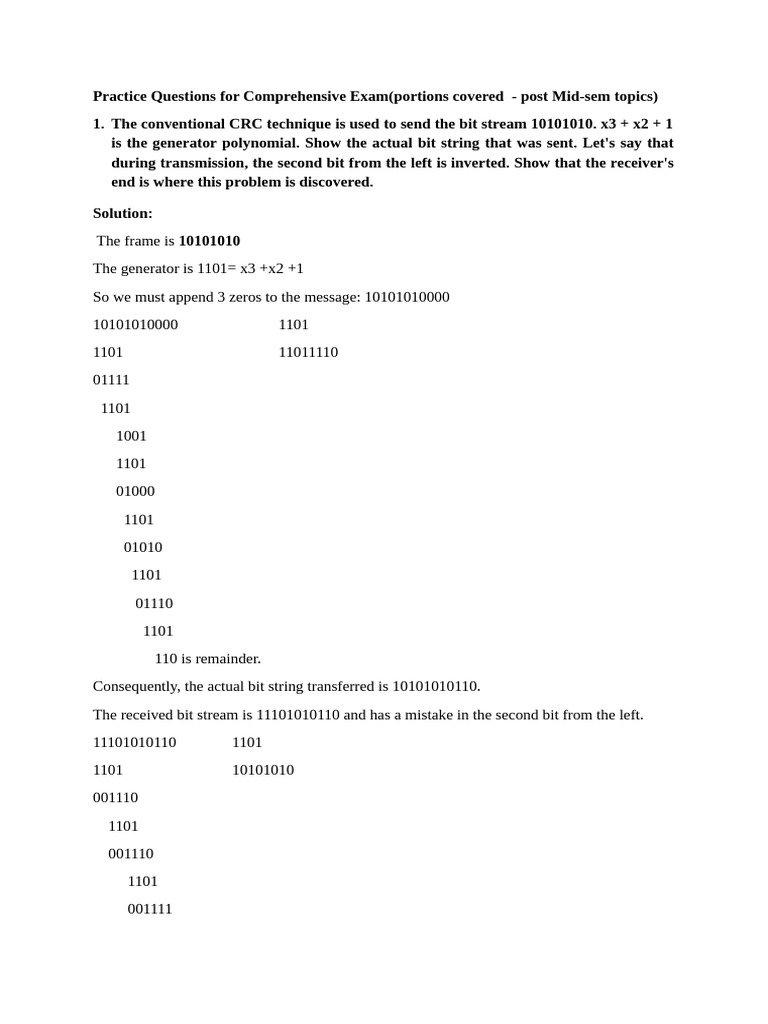 Networking Exam Prep Questions | PDF | Transmission Control Protocol | Internet Protocols