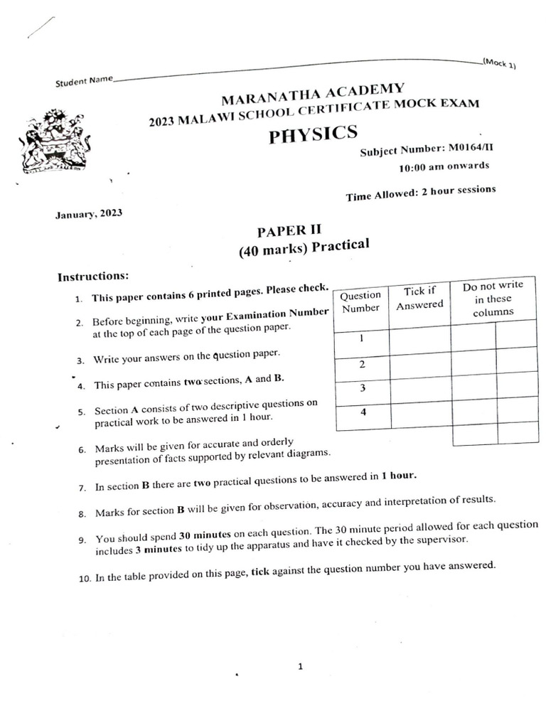 Physics Practicals | PDF